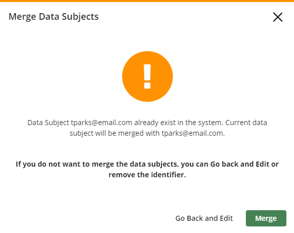Merging Data Subjects | MyOneTrust