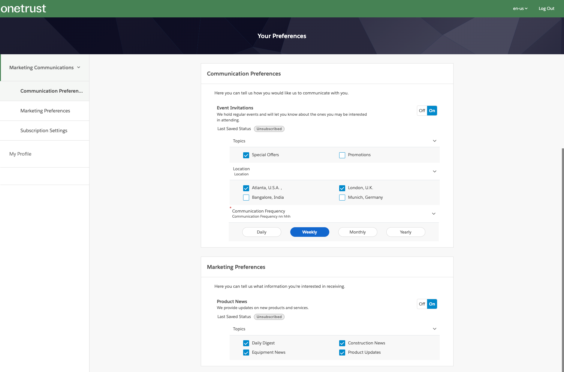 Setting Up a Multi Identity Preference Center | MyOneTrust